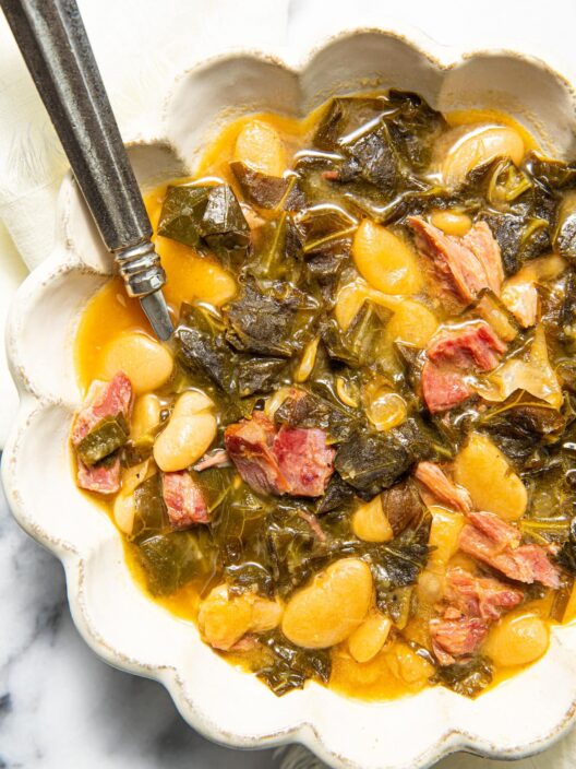Collard Greens Soup With Beans and Ham - Butter Be Ready
