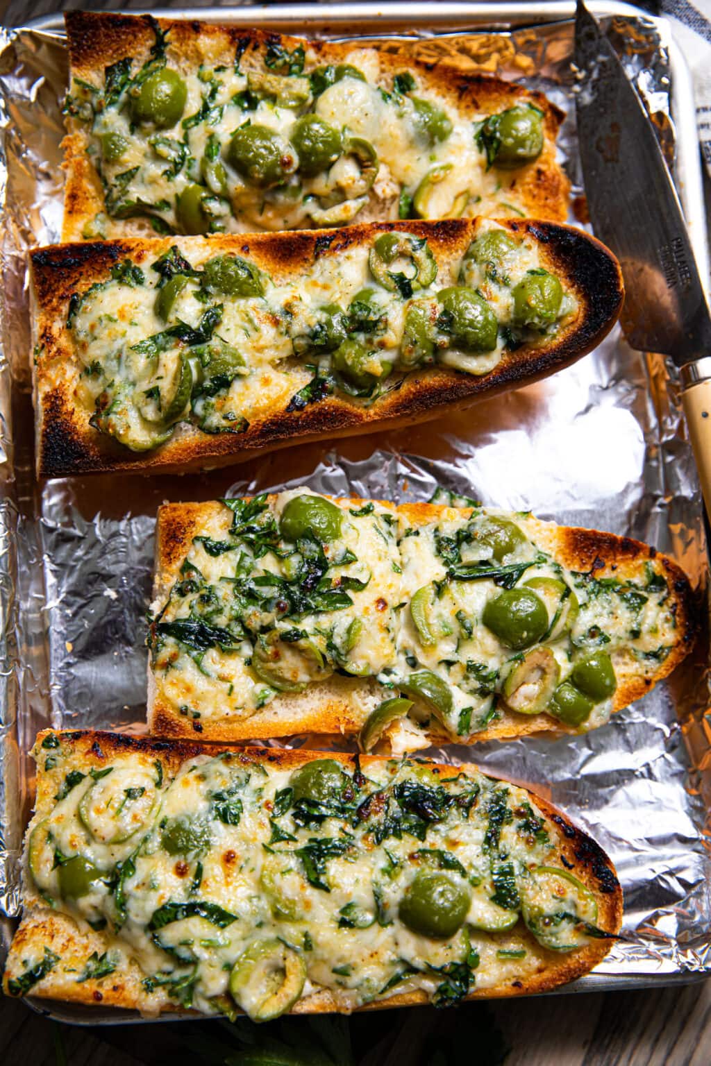 Loaded Olive Cheese Bread (+Video!) - Butter Be Ready