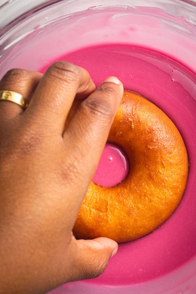 Yeast Doughnuts with Hibiscus Glaze - Butter Be Ready