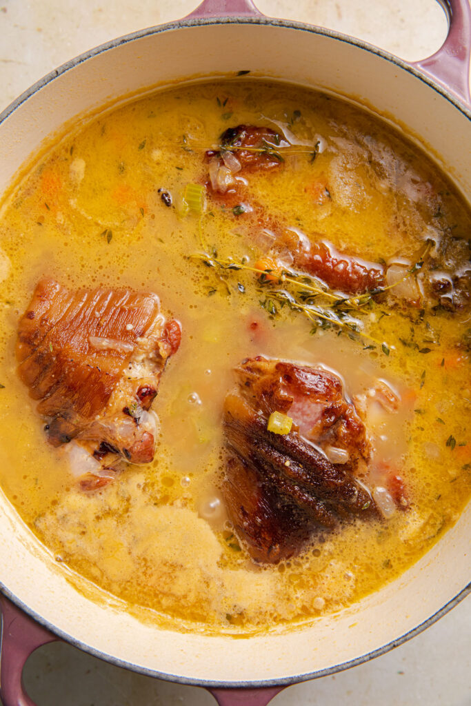 Stewed Black-Eyed Peas with Collard Greens & Cornbread Biscuits ...