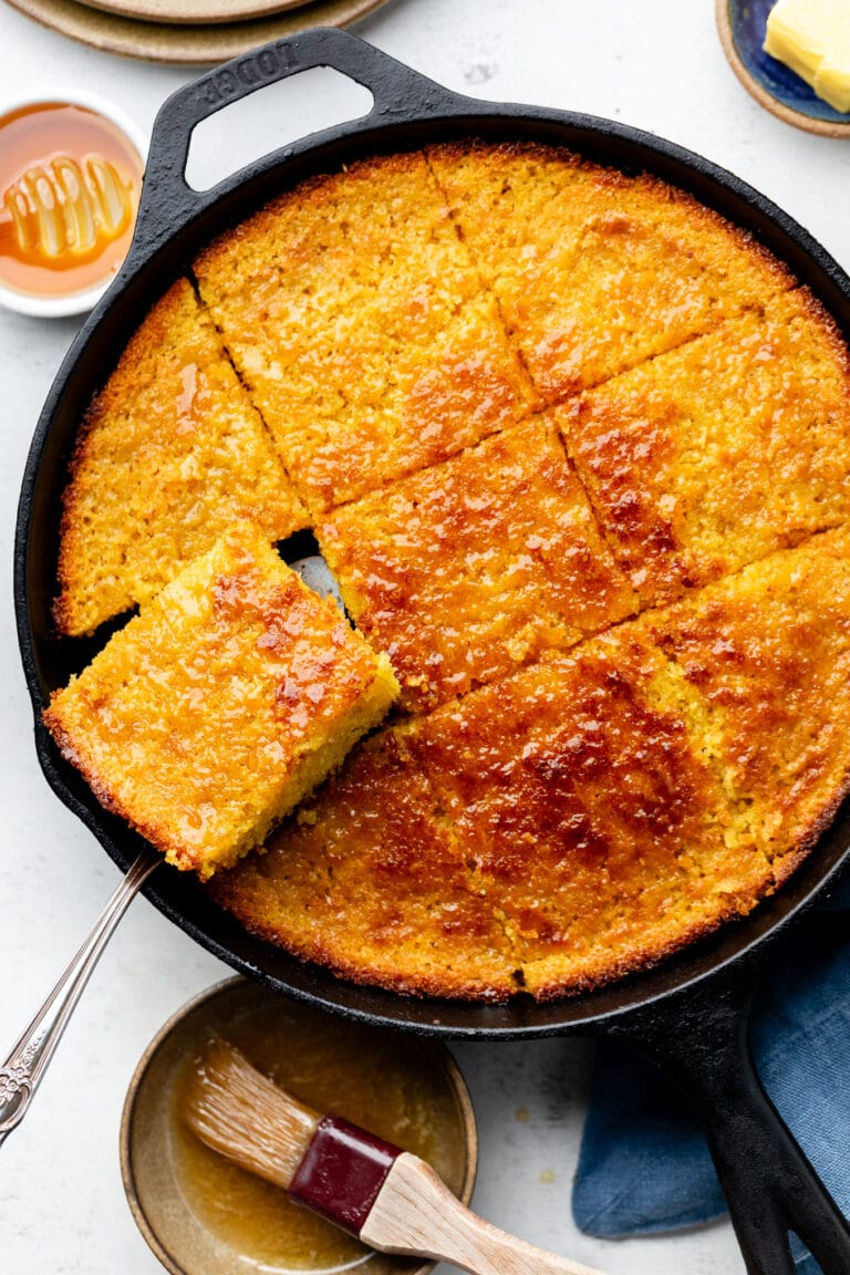 Ridiculously-Good Skillet Honey Butter Cornbread - Butter Be Ready