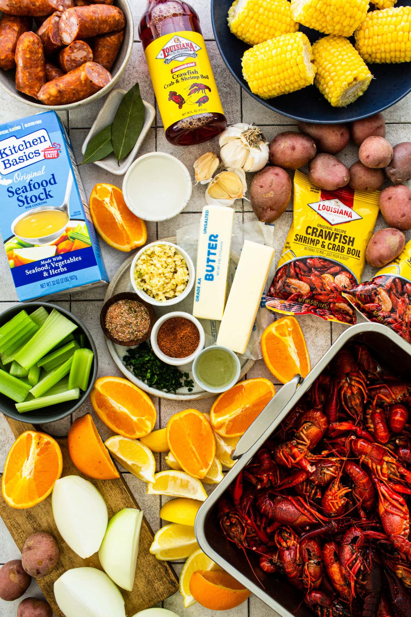 Stovetop Crawfish Boil with Garlic Butter Sauce - Butter Be Ready