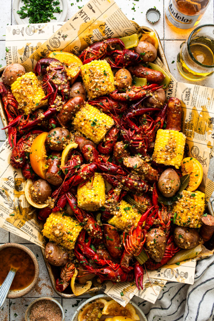 Stovetop Crawfish Boil with Garlic Butter Sauce - Butter Be Ready