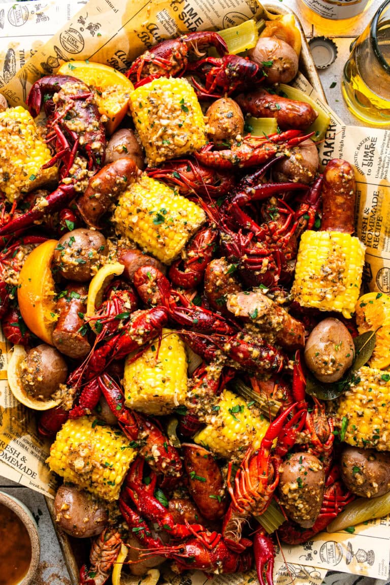 Stovetop Crawfish Boil with Garlic Butter Sauce - Butter Be Ready
