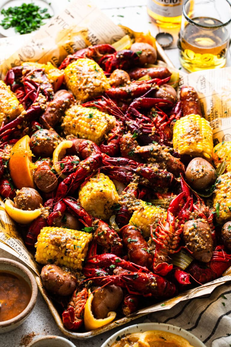 Stovetop Crawfish Boil with Garlic Butter Sauce - Butter Be Ready