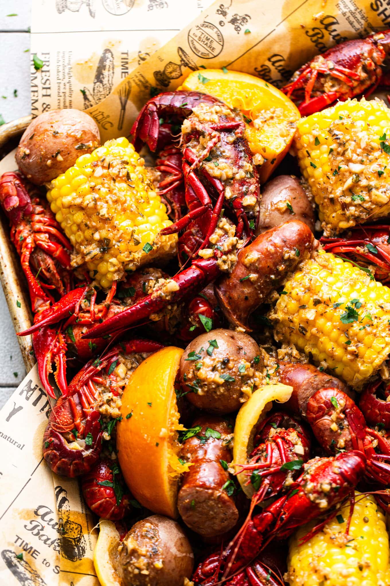 Stovetop Crawfish Boil with Garlic Butter Sauce - Butter Be Ready