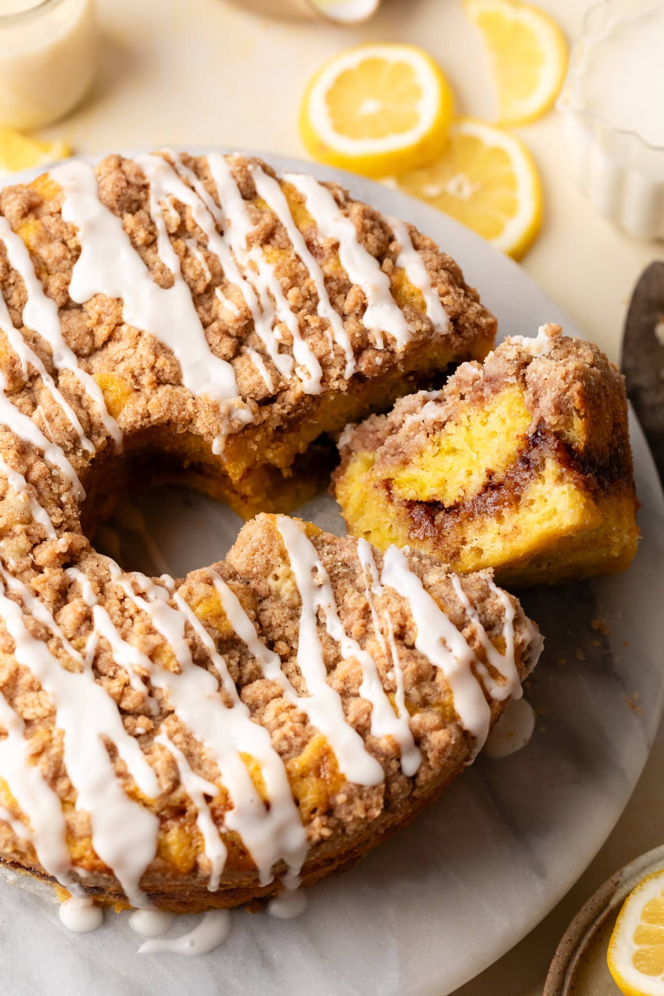 Extra Moist Lemon Coffee Cake with Icing - Butter Be Ready