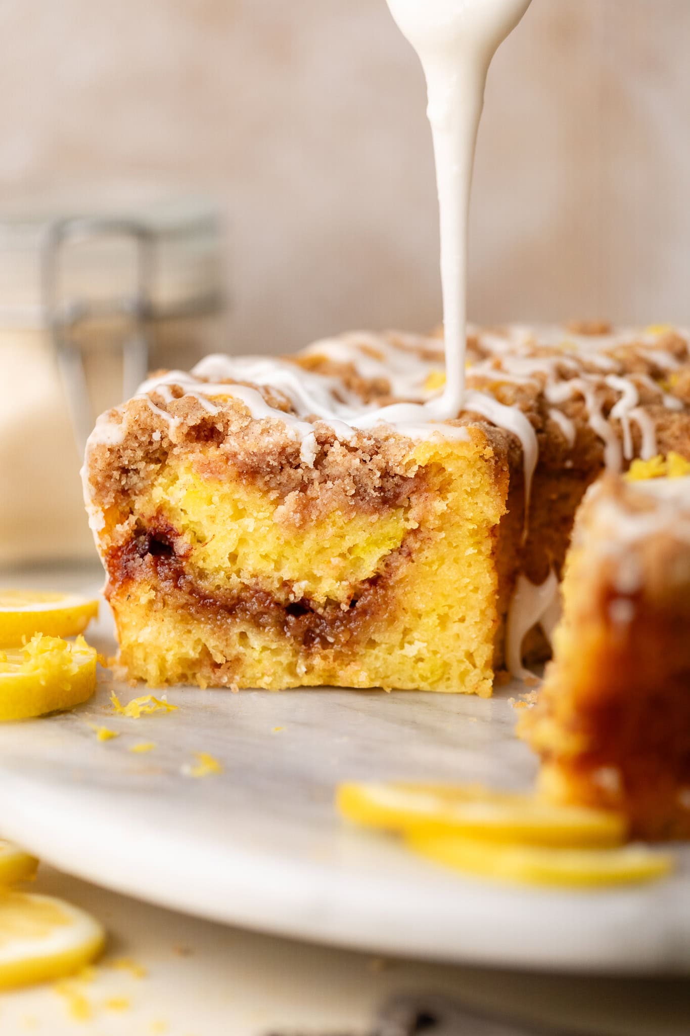 Extra Moist Lemon Coffee Cake with Icing - Butter Be Ready