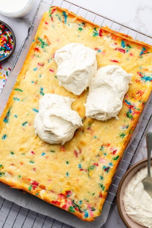 Homemade Funfetti Sheet Cake (Buttery, Moist, and Fluffy!) - Butter Be ...