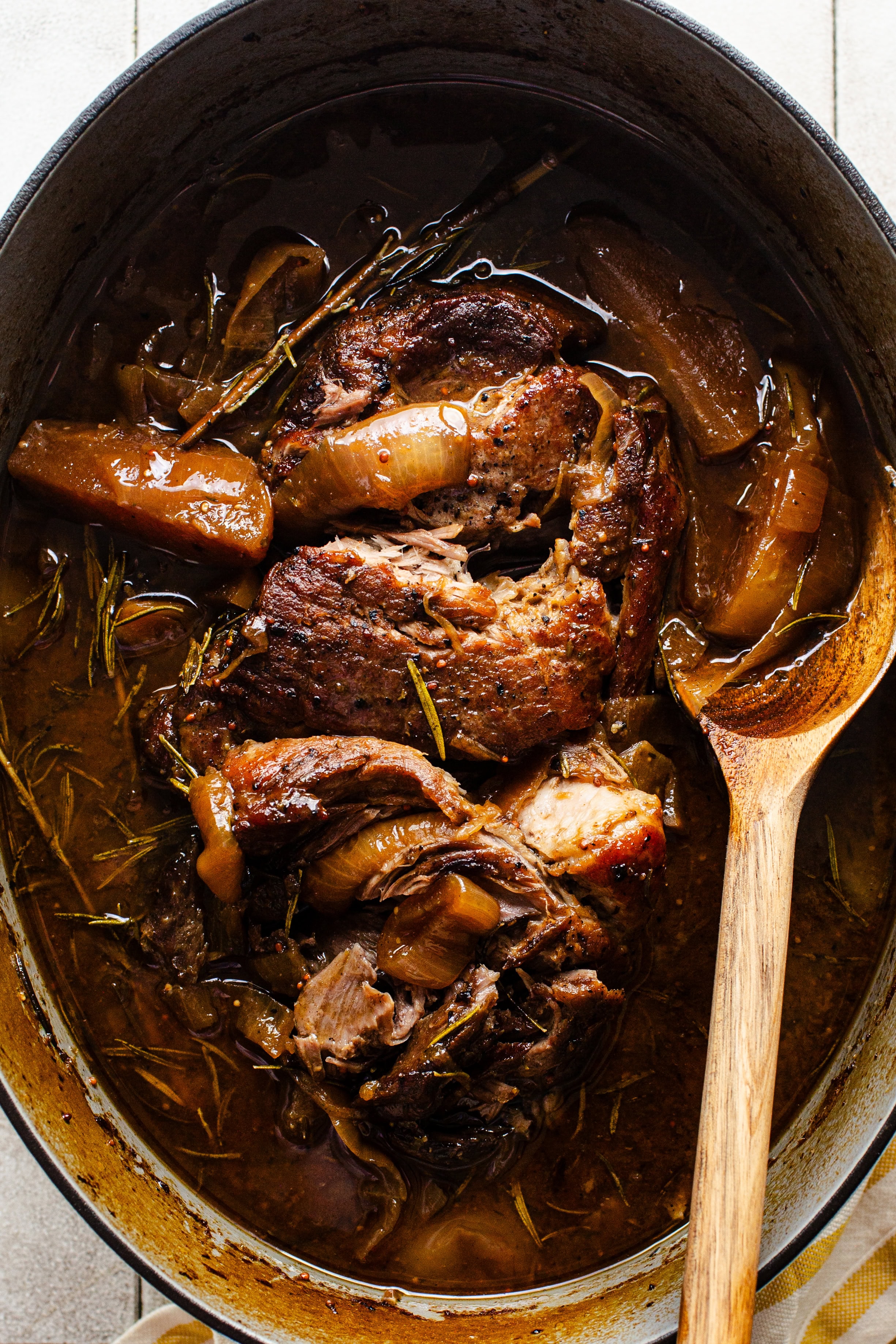 Braised Pork Shoulder with Molasses & Mustard - Butter Be Ready