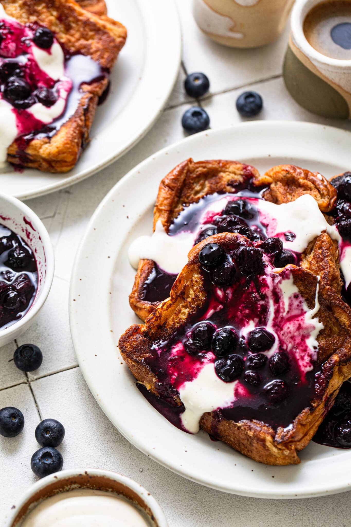 Brioche French Toast with Blueberry Compote & Crème Fraîche - Butter Be ...