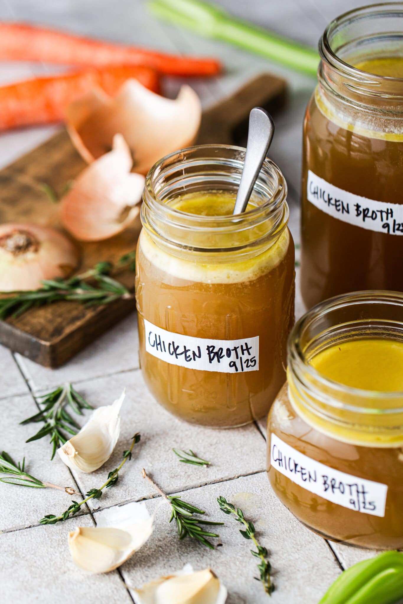 Slow Cooker Homemade Chicken Broth - Butter Be Ready