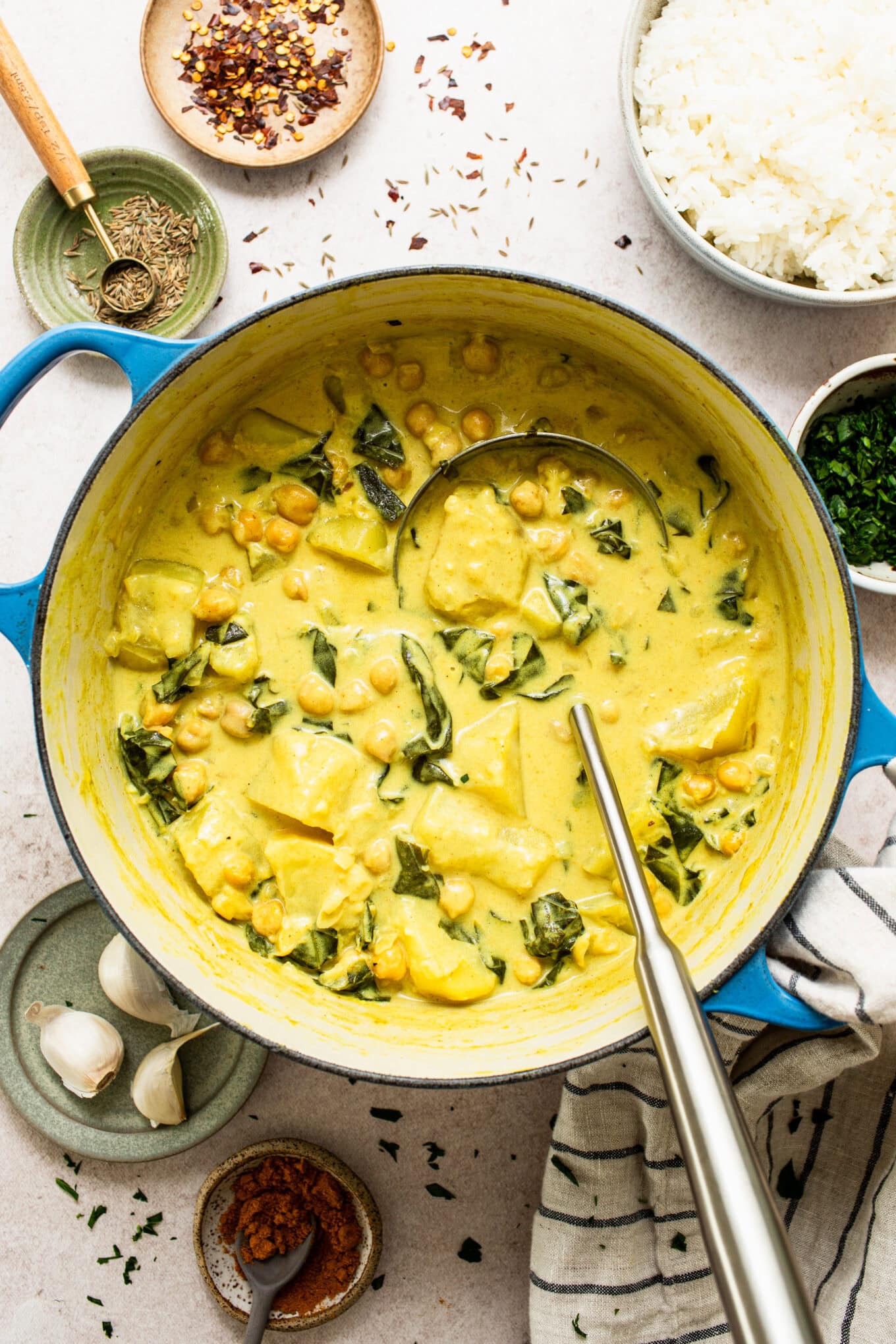 Curry Coconut Stew with Collard Greens, Potatoes & Chickpeas - Butter ...
